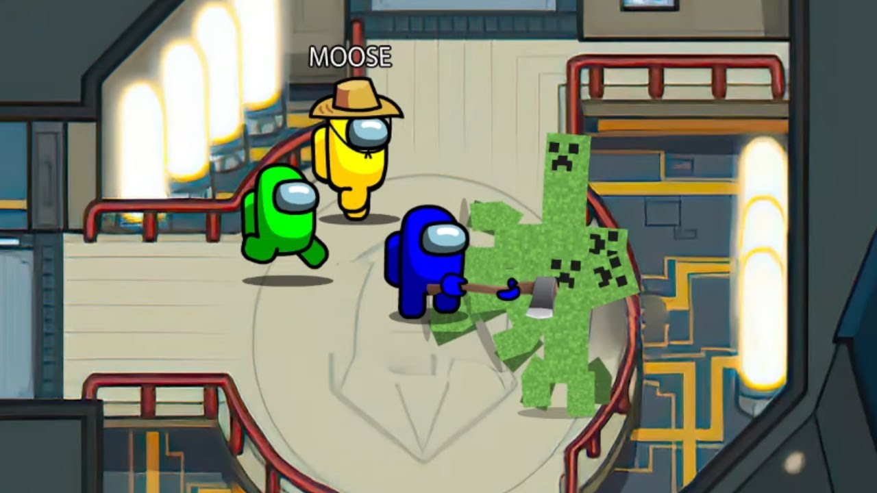 Among Us vs Minecraft Creepers! Among us Animation - YouTube