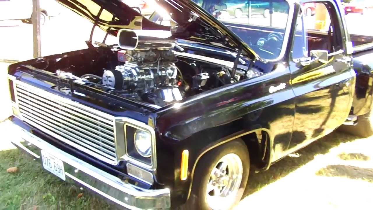 Supercharged 1974 Chevrolet C10 Step Side Walkaround - YouTube
