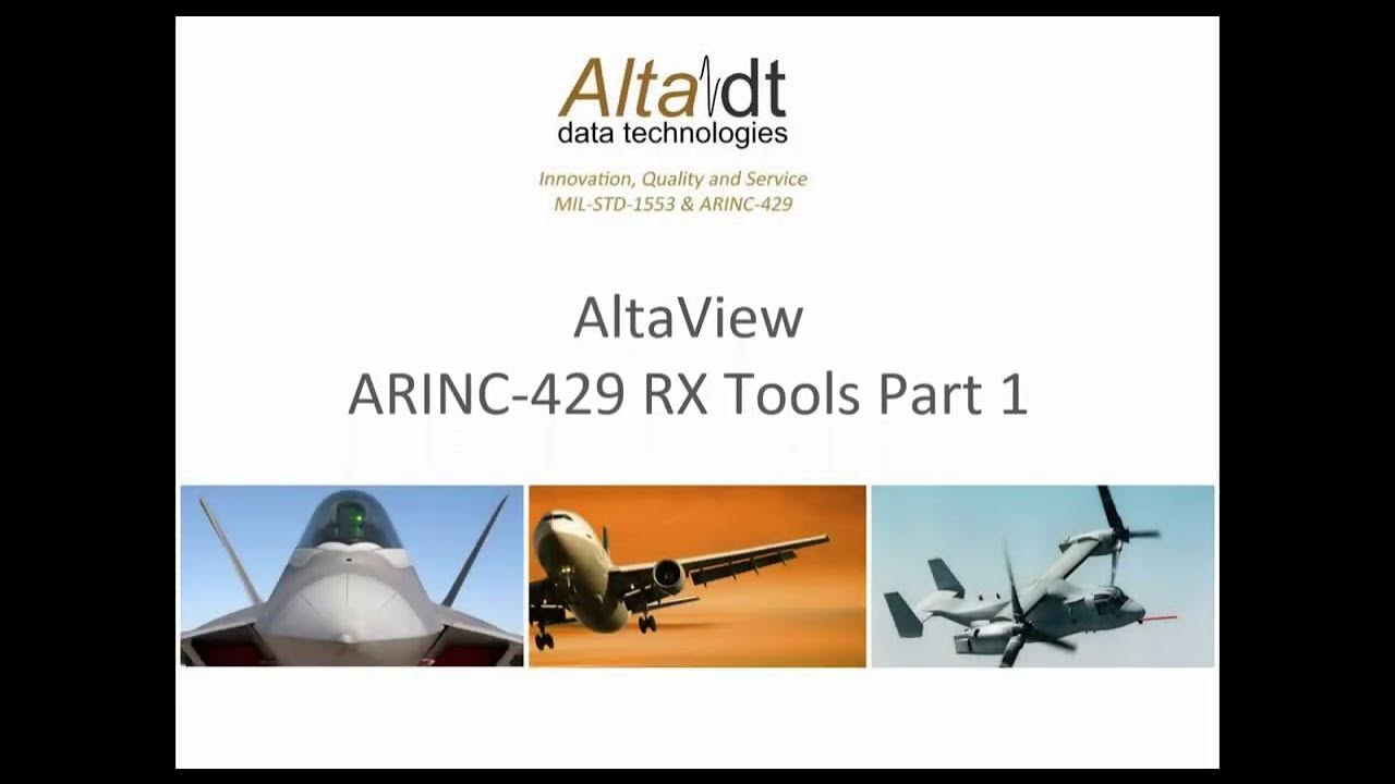 AltaView - ARINC-429 Receive Tools Part 1 - YouTube