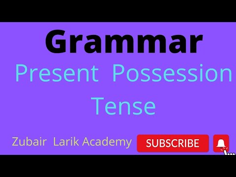 Present Possession Tense - YouTube