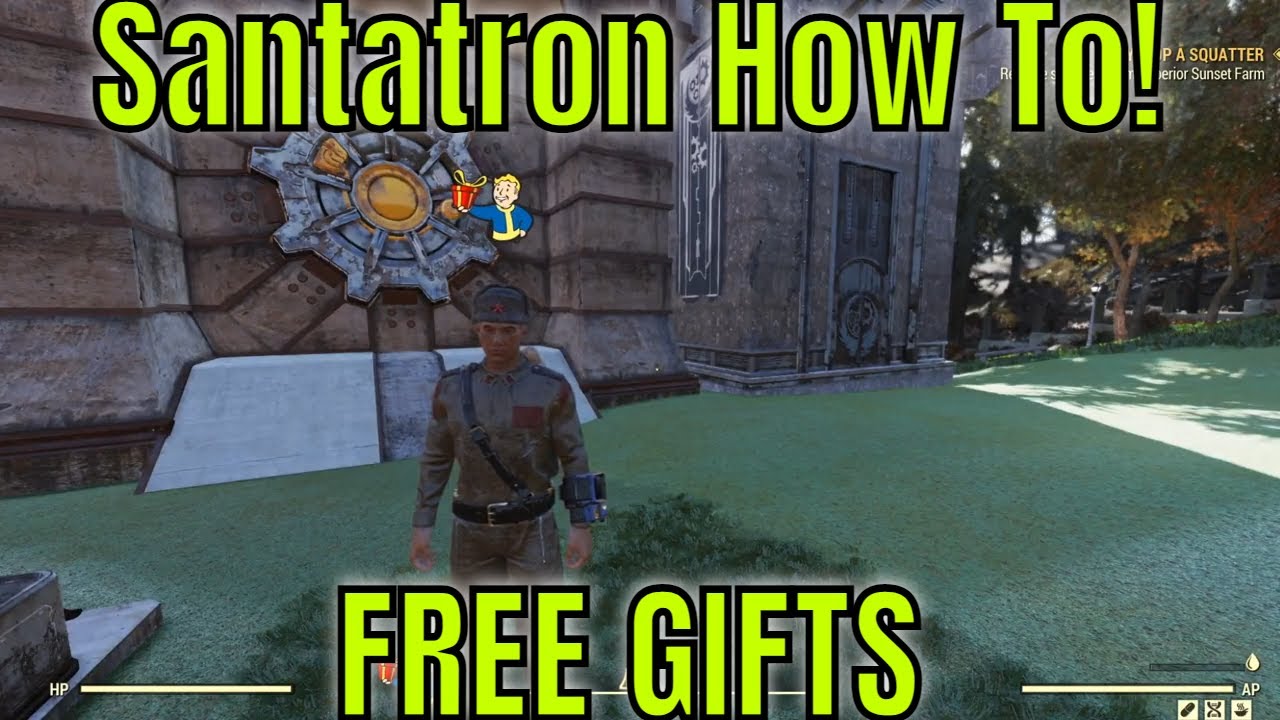Fallout 76 How to Get Holiday Gifts From SantaTron! - YouTube