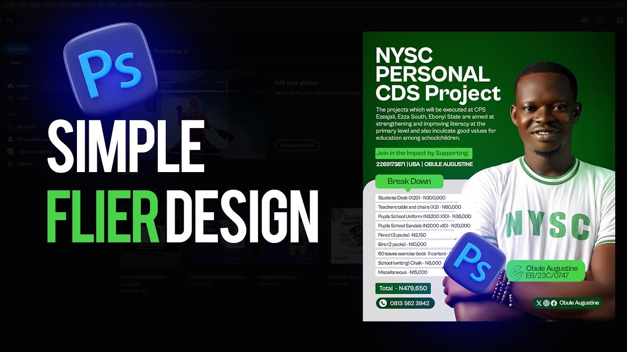 LEARN HIERARCHY AND ALIGNMENT ON PHOTOSHOP - SIMPLE FLIER PHOTOSHOP ...