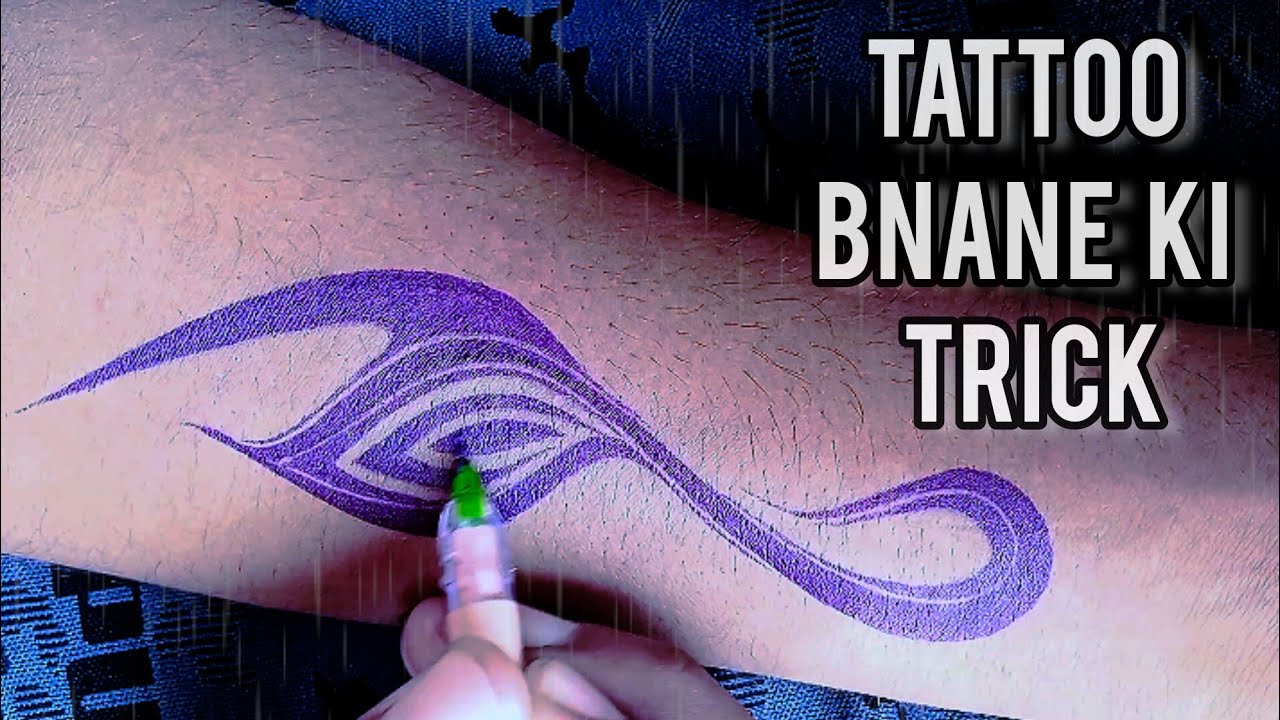 TATTOO TRICK |TATTOO DESIGN |BlACKART* - YouTube