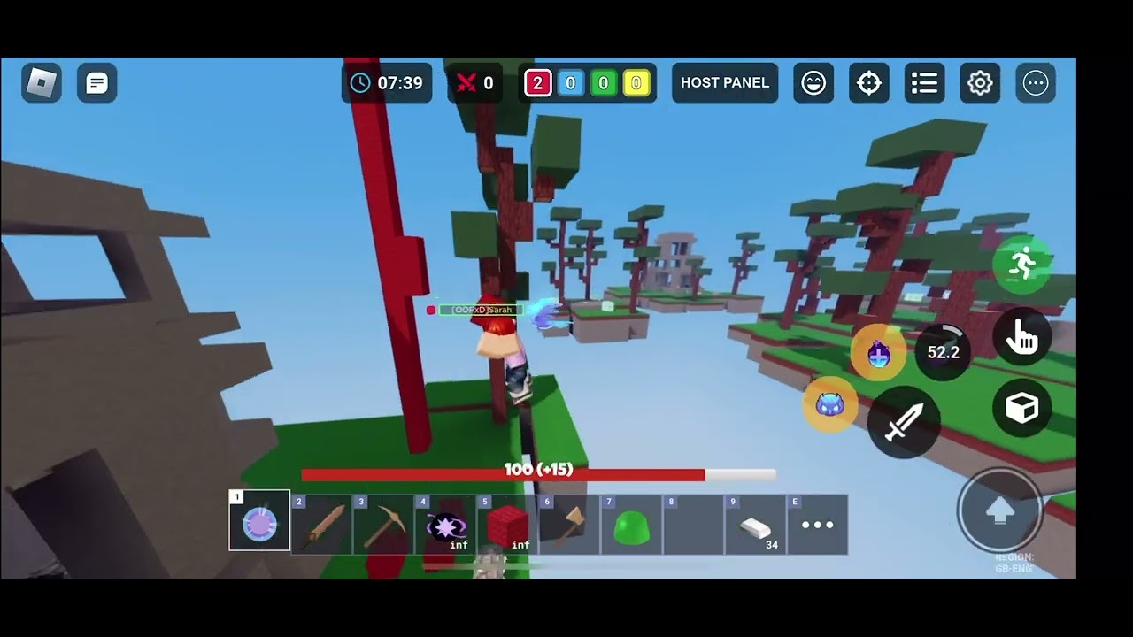 How to go up into the spectator box (Roblox Bedwars) - YouTube