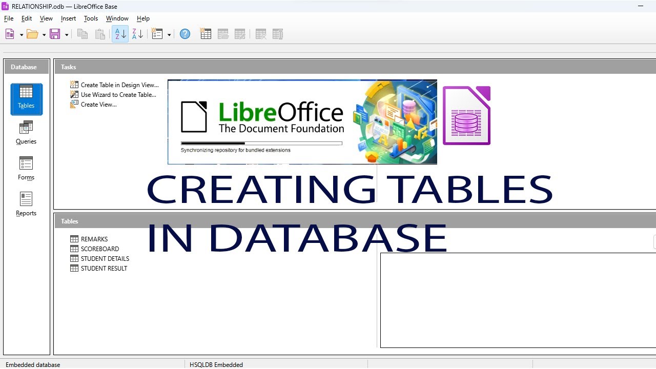 Creating Tables In Database Using Libre Office Part1 At Nikhiskilltech 9903