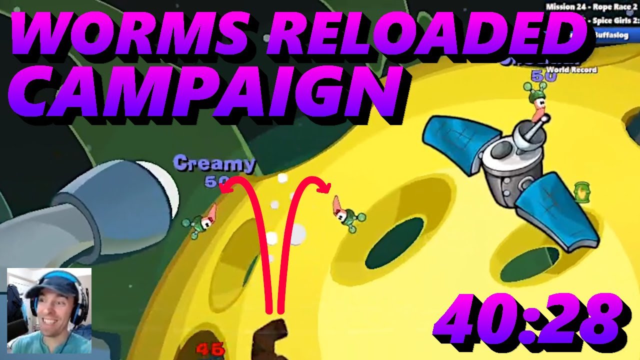 Worms Reloaded - Campaign Speedrun in 40:28 (No Level Skips) - YouTube
