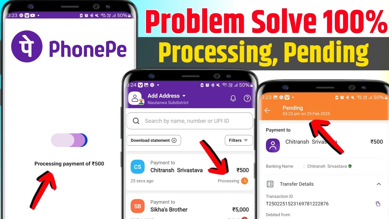 Processing payment problem phone pe ! Phone pe pending problem thik kaise kare ! Payment ...