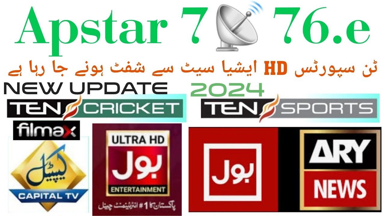 Apstar 7📡76.e Latest Update || Ten Sports New Update || Working Power ...