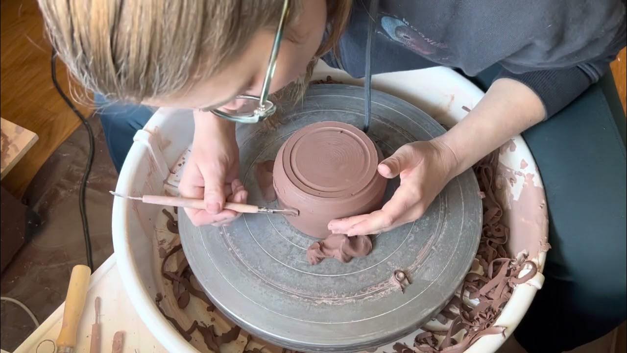 Trimming a Dunk-Worthy Mug | Ceramics | Pottery Wheel - YouTube