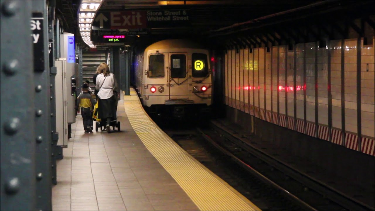 BMT/IRT:A Day At South Ferry/Whitehall Street With (1)/(W)(R) Train ...