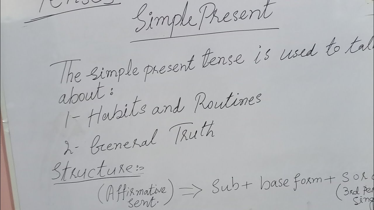 Explanation of Simple Present Tense/part 1 - YouTube