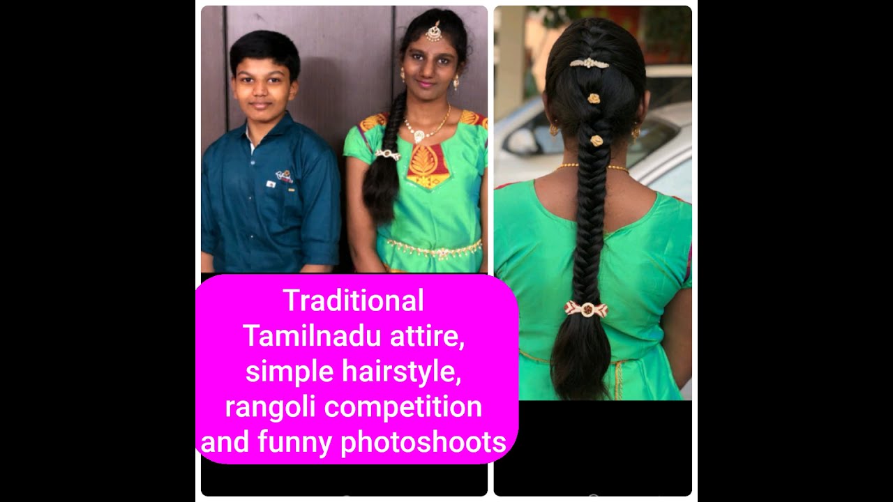 TamilNadu traditional outfit || Pongal celebration || Rangoli || simple ...