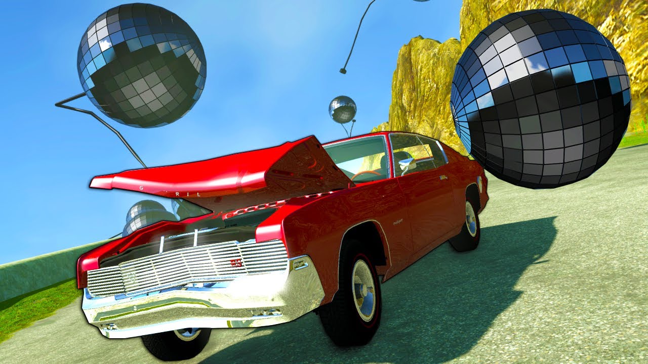 Giant Disco Balls Crush Cars During a Mountain Race! - BeamNG Gameplay ...