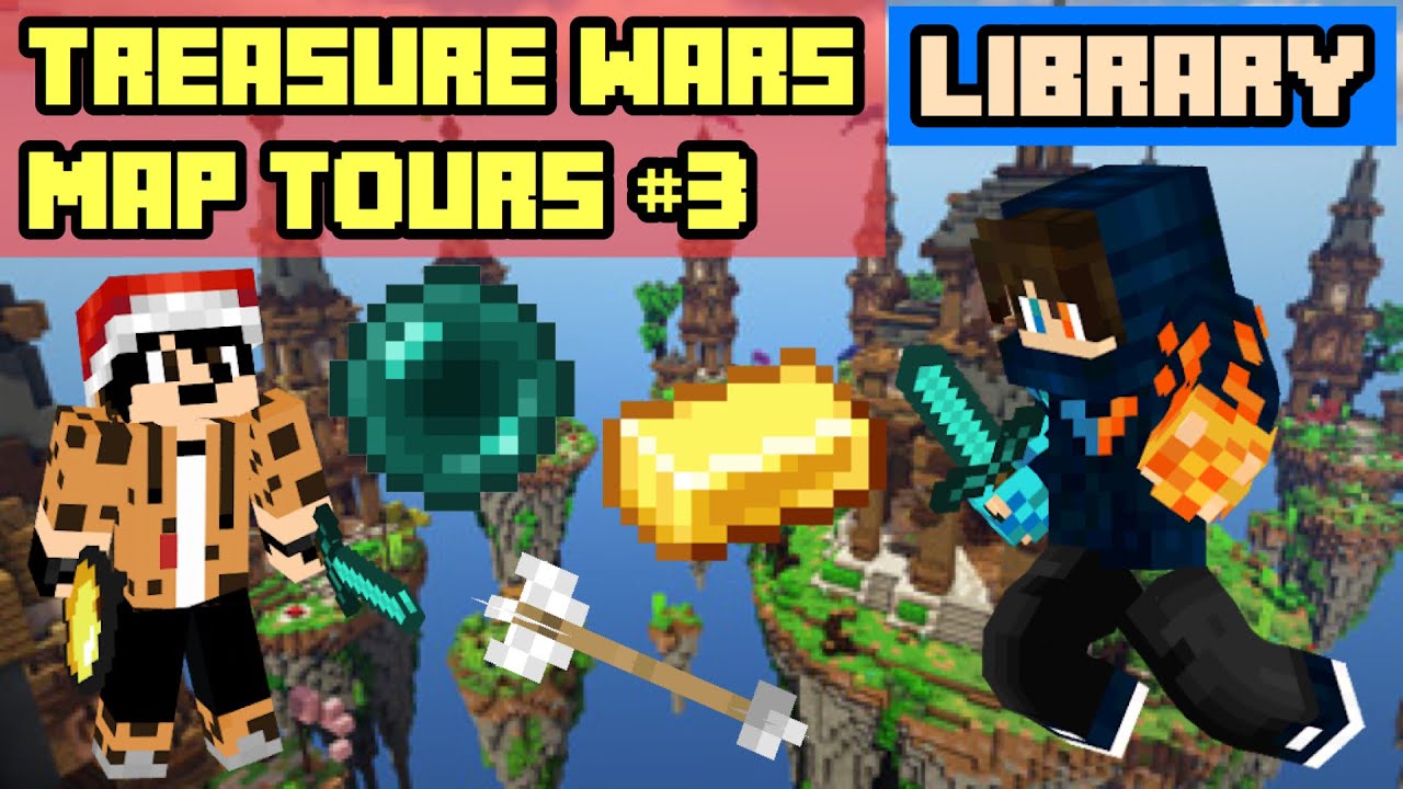 Minecraft Treasure Wars (Map Tours #3): Library - YouTube