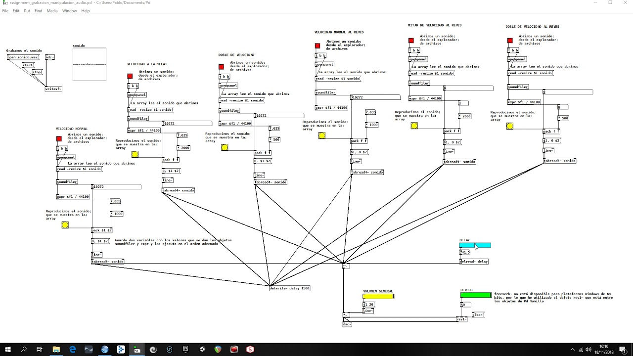 Experiments in Pure Data: Audio Manipulation - YouTube