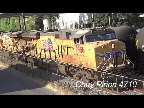 Trenes Union Pacific, Ferrovalle, CPKC de México, BNSF y Ferromex en Cuautitlán, rumbo norte y ...