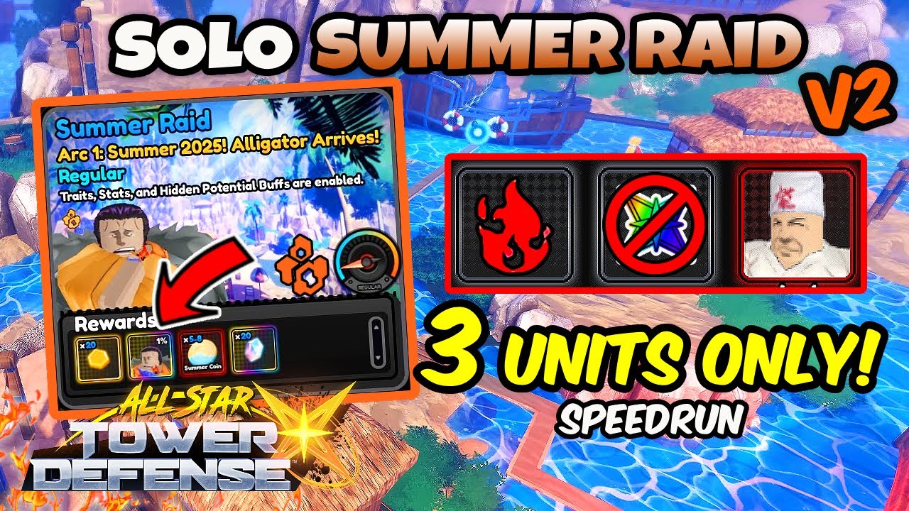 3 UNITS SOLO SPEEDRUN Summer Raid Event ORANGE Map in ASTD X! - YouTube