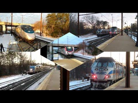 Amtrak and MARC train rush hour at Odenton MD 1/22/24 (Amtrak 642 spotted) - YouTube