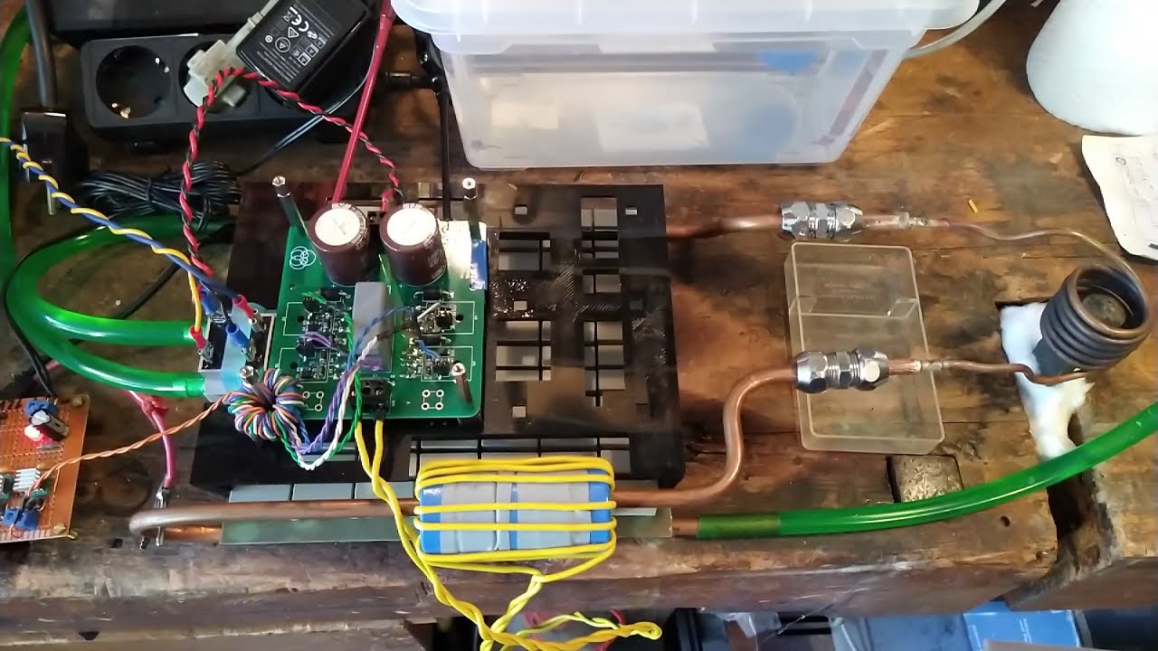 Full Bridge Induction Heater - first tests at 2.1kW - YouTube