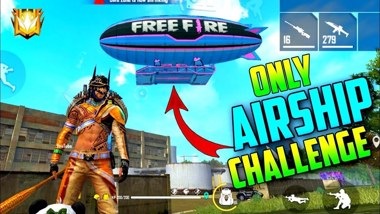 ONLY AIRSHIP CHALLENGE | BATTLE ROYALE | SIZUE GAMING | FREE FIRE 🔥 ...