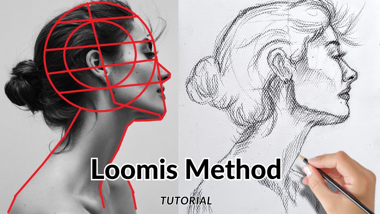 Learn How to Draw a Girl's Face using Loomis Method | Drawing Tutorial | Step-by-Step for ...