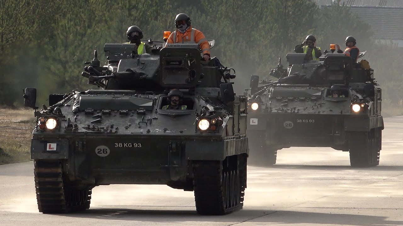 Warrior fighting vehicles training on UK roads and tracks 🪖 🇬🇧 - YouTube