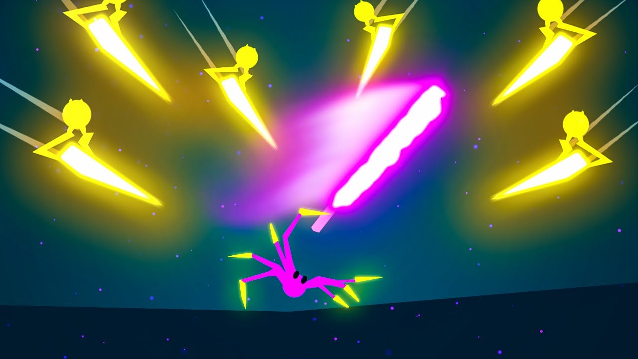 Stickfight BUT IT'S SPIDERS with LIGHTSABERS! - Spiderheck - YouTube
