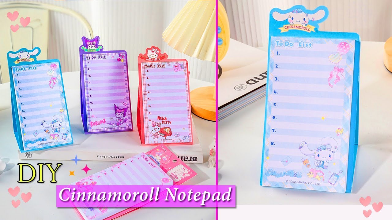 DIY Stationery /DIY cute Cinnamoroll Notepad/ How to Make Cute ...