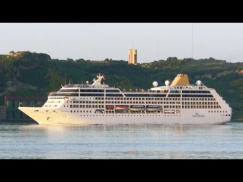P&O Cruises Adonia cruise ship in Lisbon - YouTube