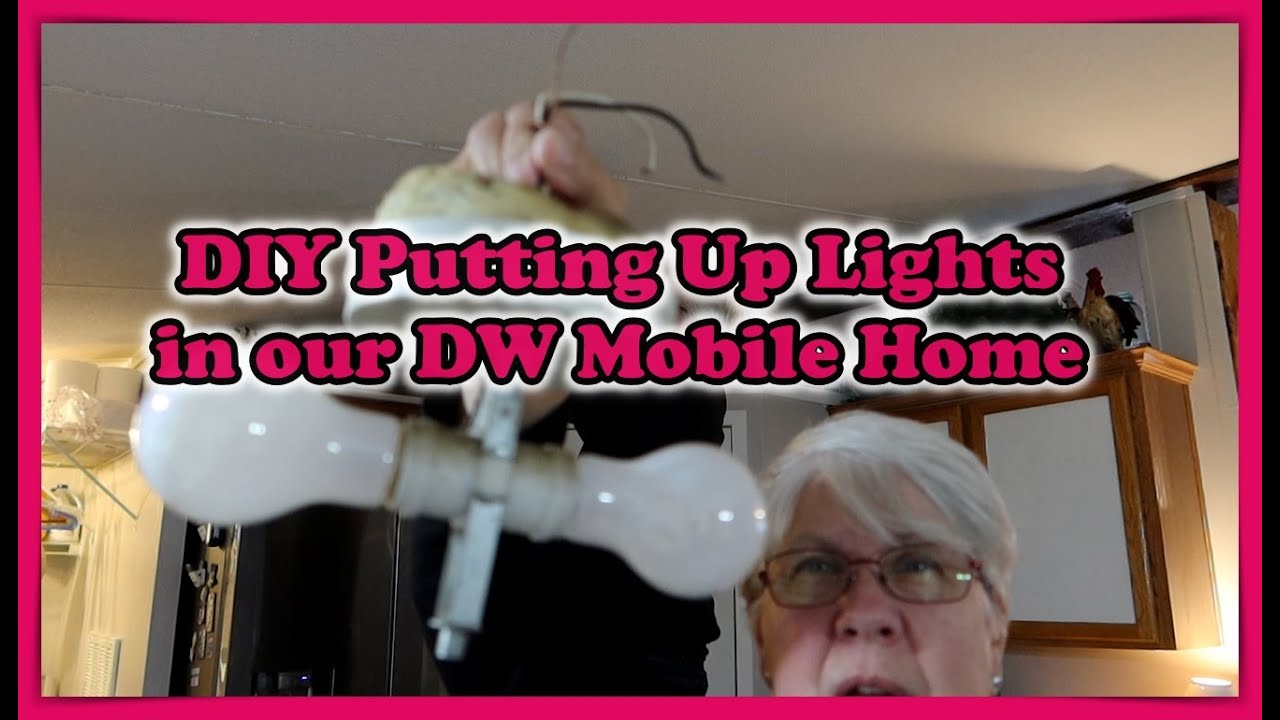 DIY PUTTING UP LIGHTS IN OUR DW MOBILE HOME and catching up on laundry ...