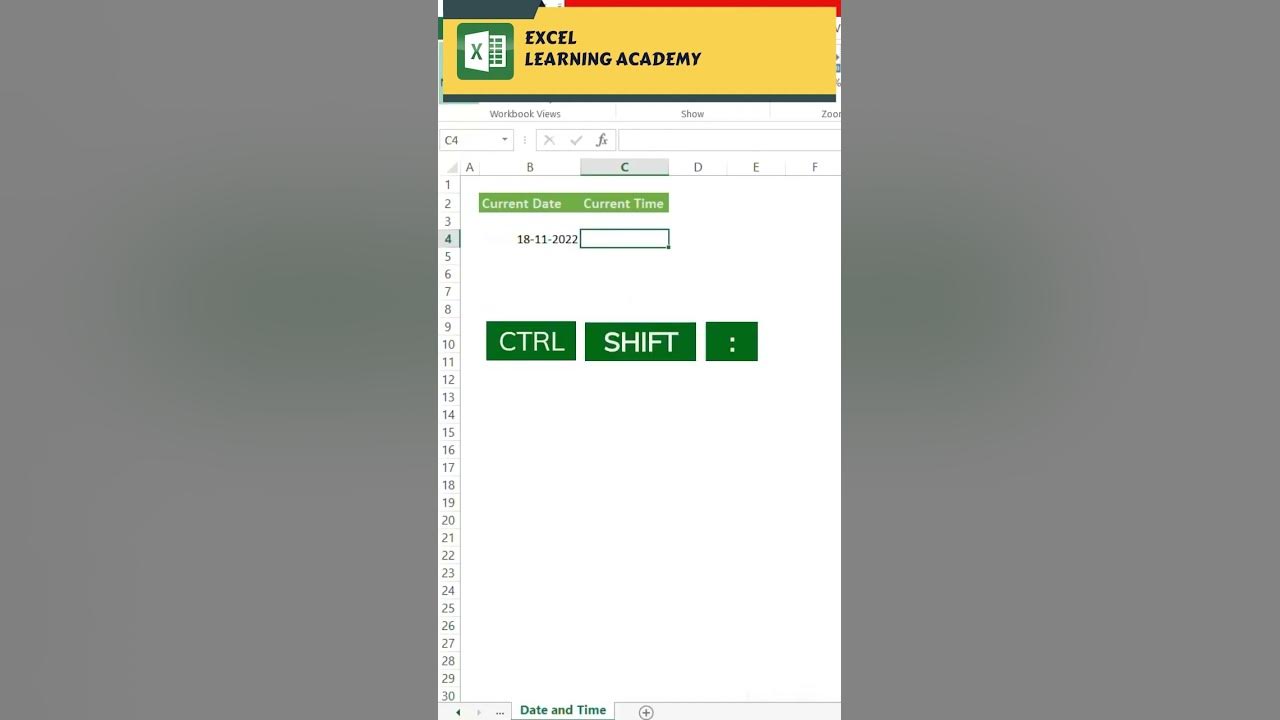 Best Way To Put Current Date And Time In Excel Shorts Viral Short Exceltips Youtube