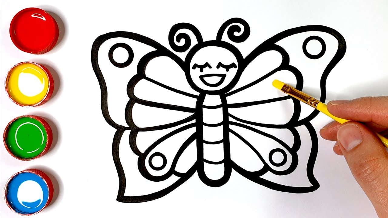 COMMENT DESSINER UN PAPILLON - DESSIN POUR BÉBÉ KIWI KIDS CLUB - YouTube