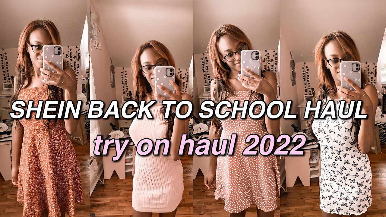 Shein back to school try on haul 2022 - YouTube