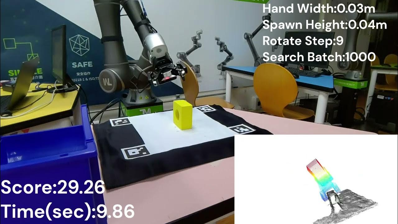 voxel-based 6DOF object grasp experiment - YouTube