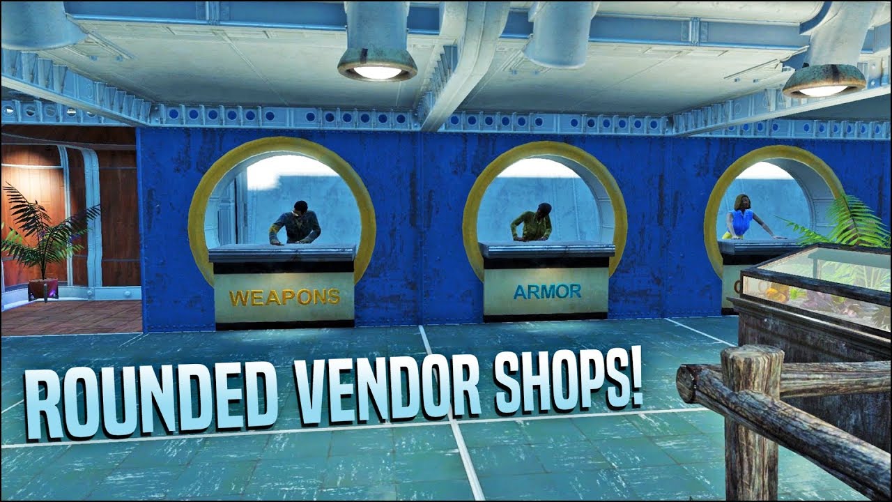 How to Build Arched Window Stores ⏺️ Fallout 4 No Mods Shop Class - YouTube