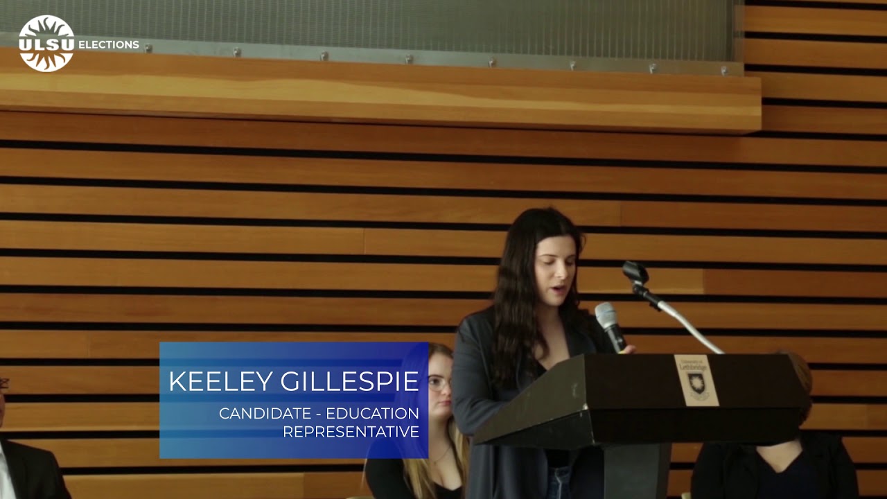 ULSU Elections 2020 - Educational Representative Candidate, Keeley Gillespie - Opening Statement ...