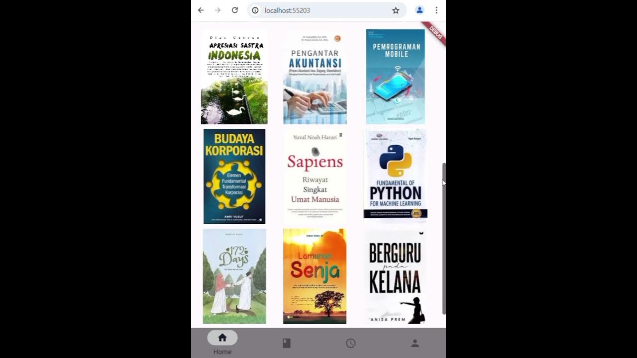 Demo Aplikasi E-Perpustakaan berbasis mobile menggunakan framework ...