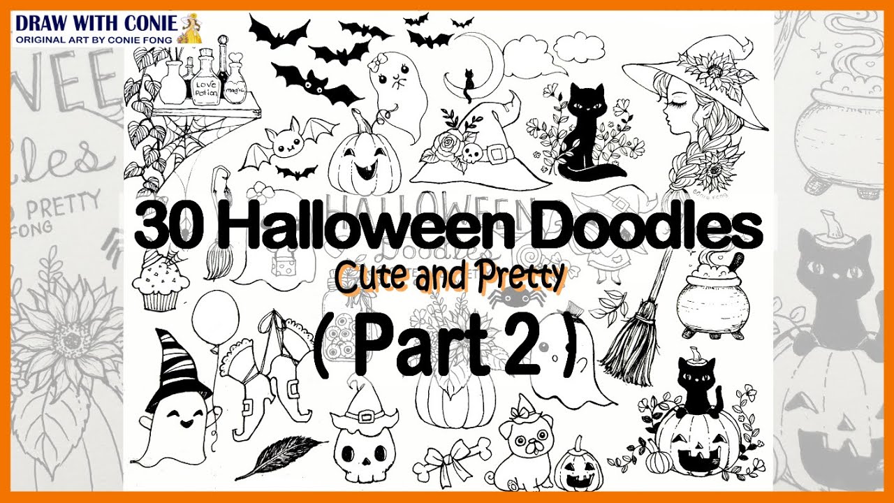 30 Doodle Ideas - Halloween doodles (PART 2), drawings for art ...