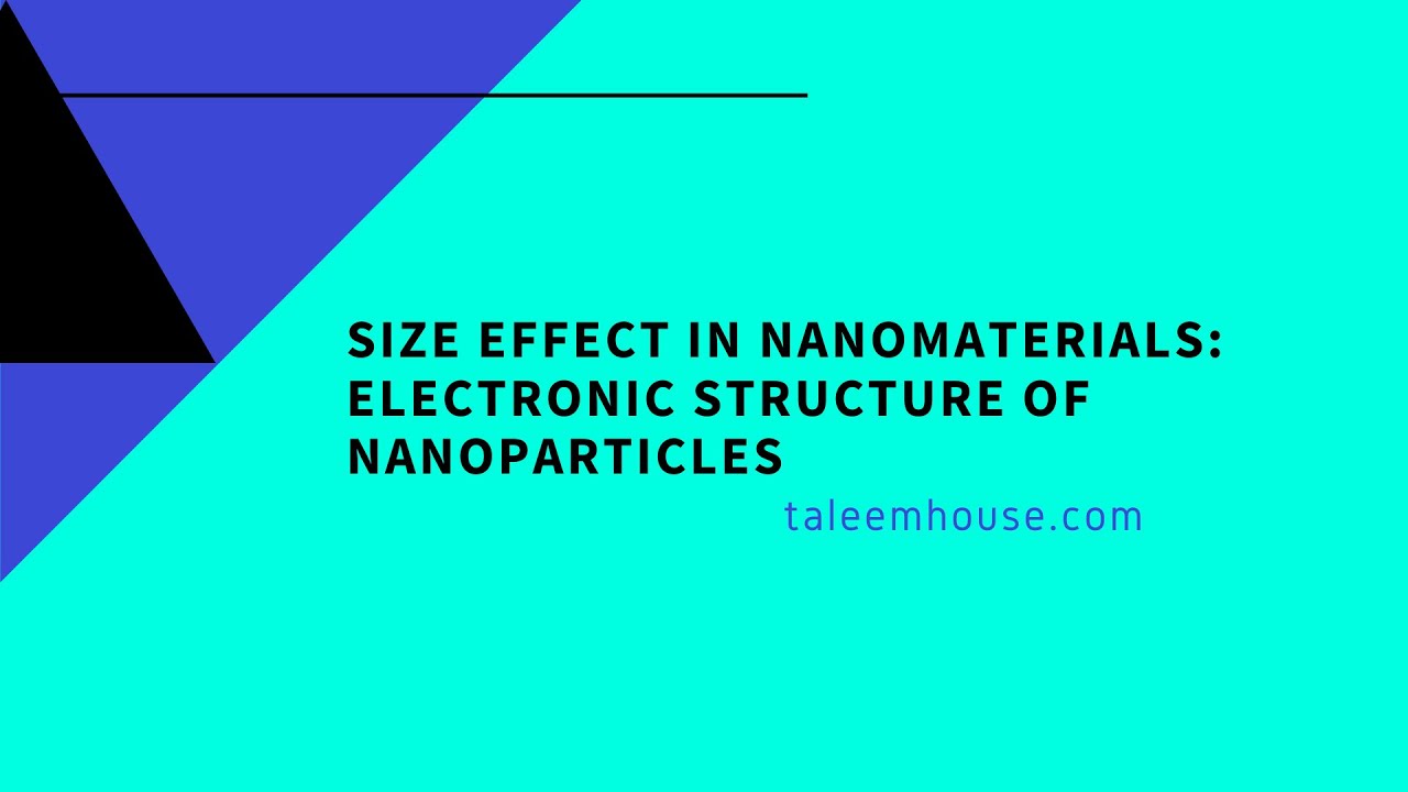 size effect in nanomaterials: Electronic structure of nanoparticles ...