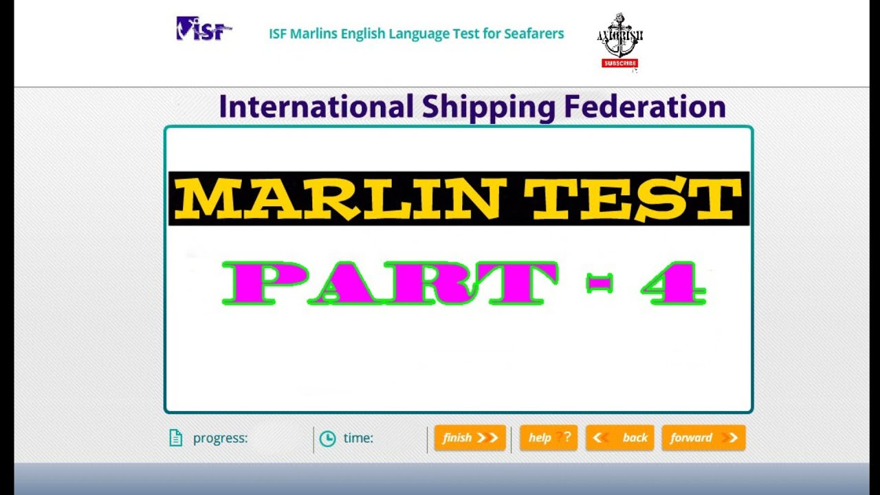 Marlins Test Part 4 Maritime english test for seafarer - YouTube
