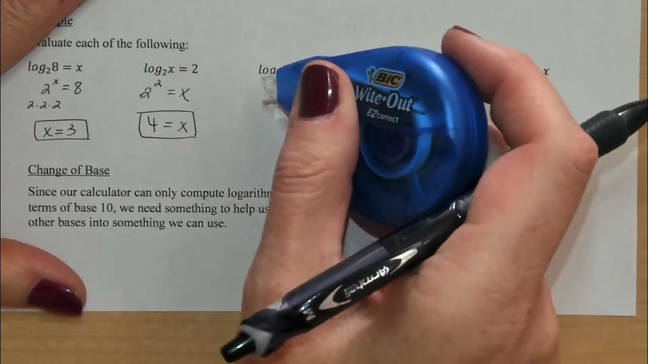 Sec. 3.2 (Day 1) - Logarithmic Functions and Their Graphs - YouTube