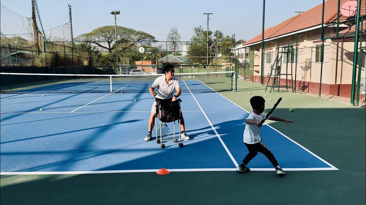 1 Year and 2 months passed : 7 Years Old Tennis Reaction Session - YouTube