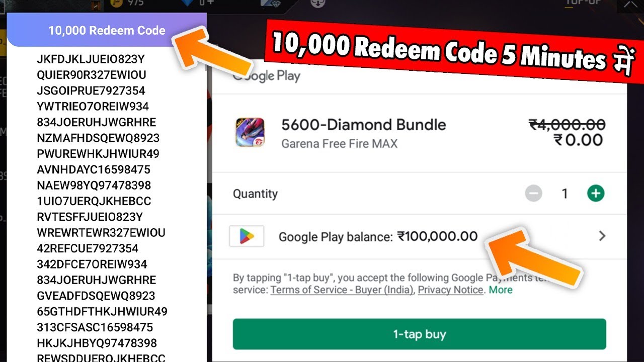 I Got 10,000 Redeem Code From Play Store - YouTube