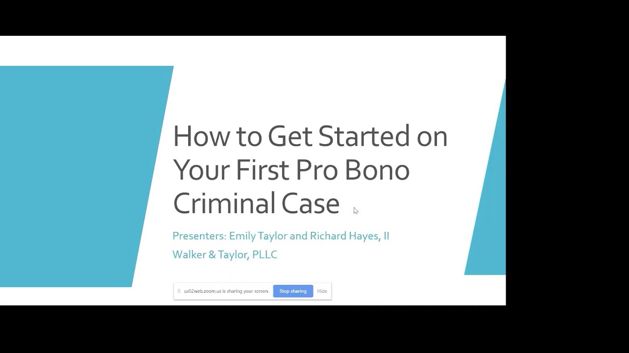 How to Get Started on Your First Pro Bono Criminal Case - YouTube