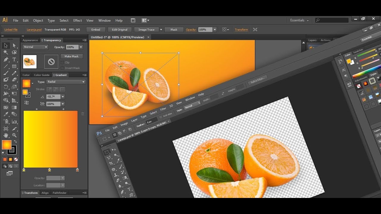 Aprenda a trabalhar com Illustrator e Photoshop simultaneamente - YouTube