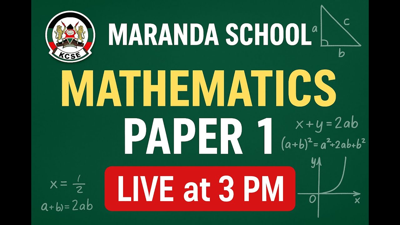 Maranda School Mathematics Paper 1 Revision | KCSE Prep | Full Paper ...