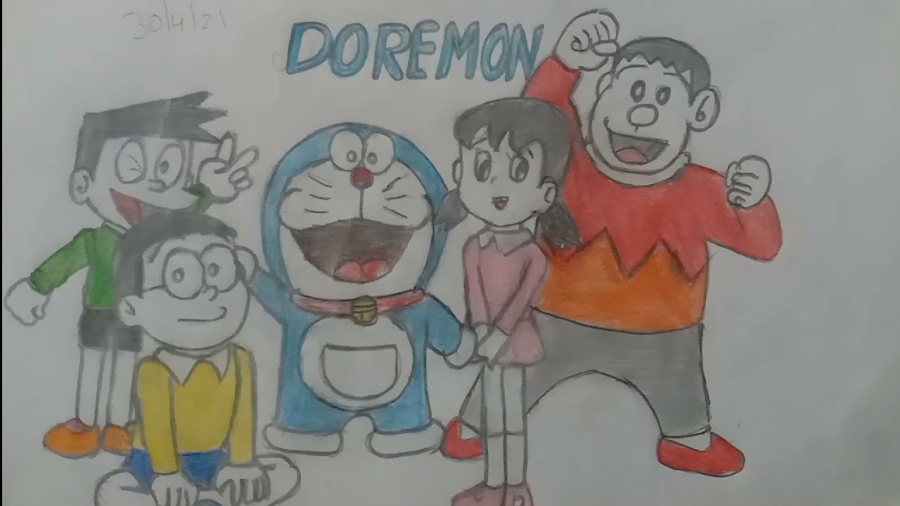 Doremon drawing/Doremon colour drawing/Daily Arts/Drawing/ - YouTube