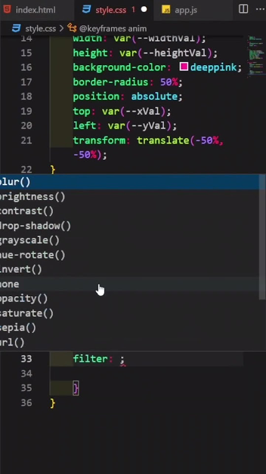 javascript cursor animation - YouTube