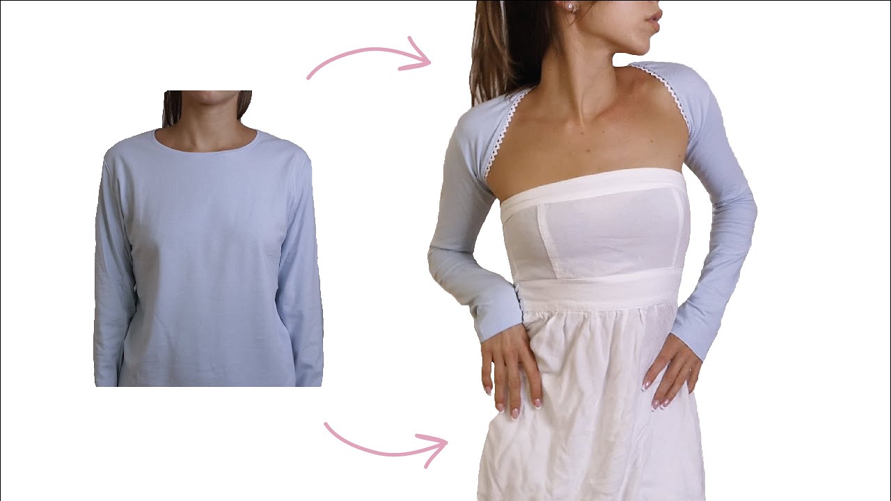 SEW a SHRUG 💙 Ballet Core Bolero Sewing Tutorial - YouTube