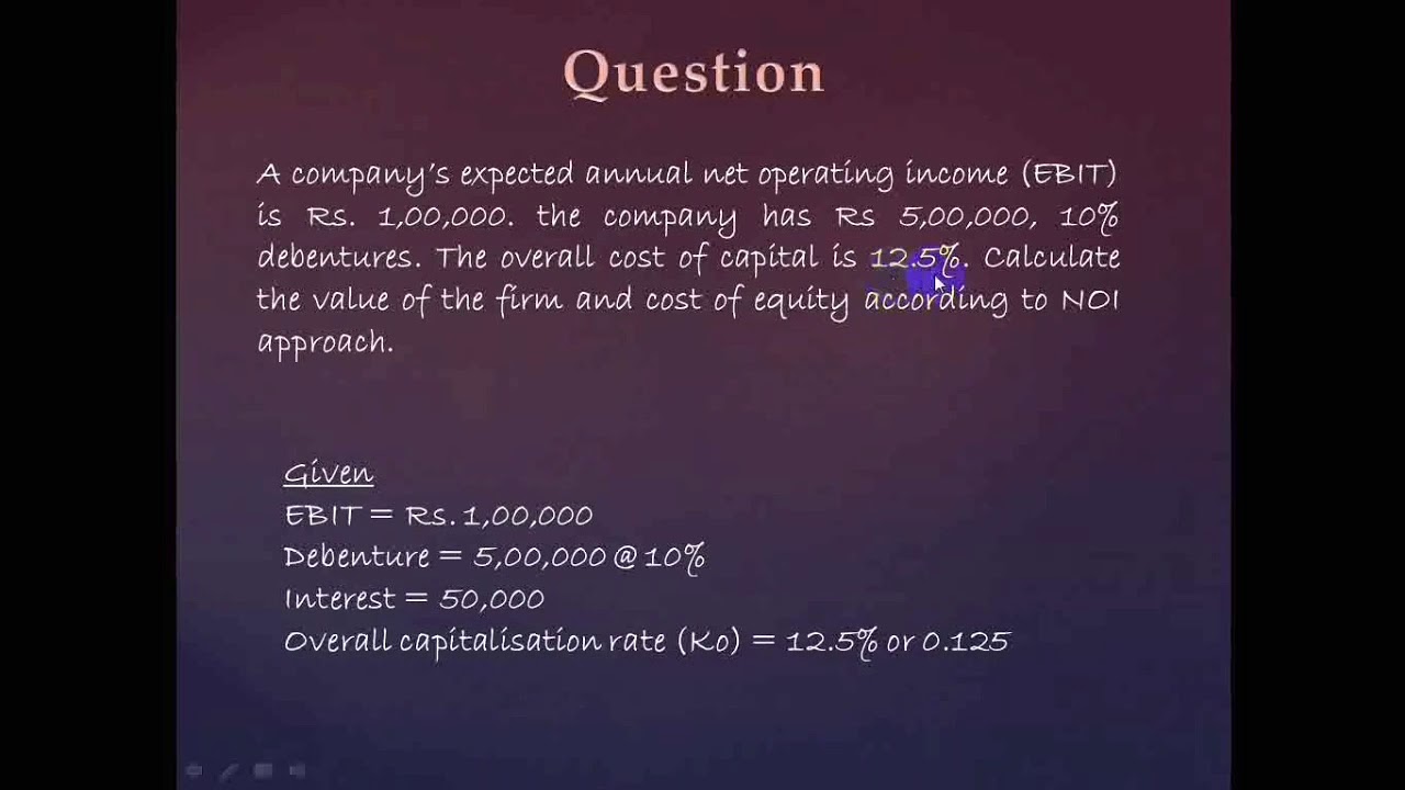 Net Operating Income Approach Solved Problem YouTube net-operating-income-approach-solved-problem-youtube